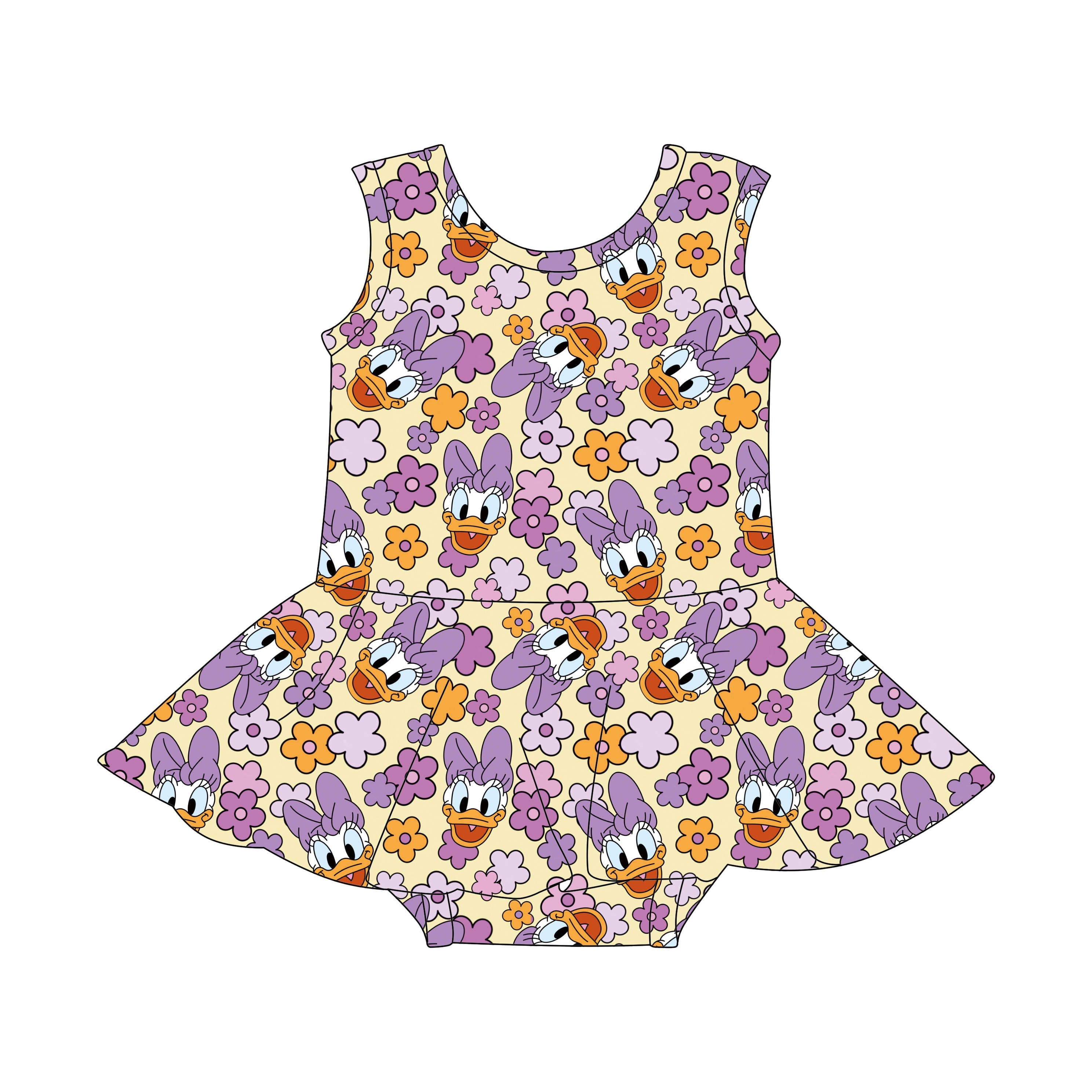 Daisy Duck - One Piece Skirt Bathing Suit PRE-ORDER | Elie’s Bows